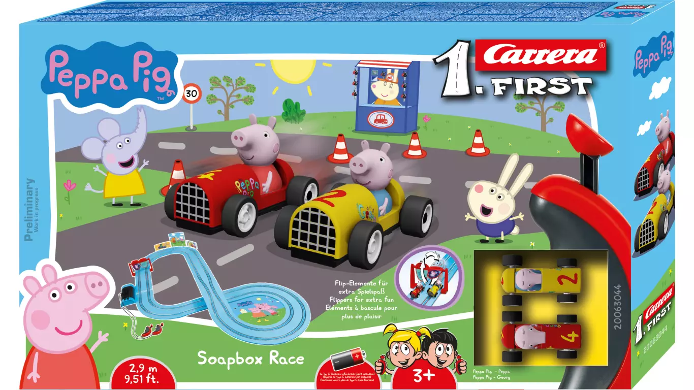 Carrera FIRST 63044 Peppa Pig - Soapbox Race - Slot Car-Union Carrera FIRST 63044 Peppa Pig - Soapbox Race - Slot Car-Union